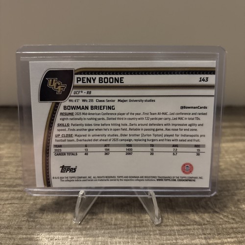 2024 Bowman Chrome University Sapphire Peny Boone Red #/5 | eBay