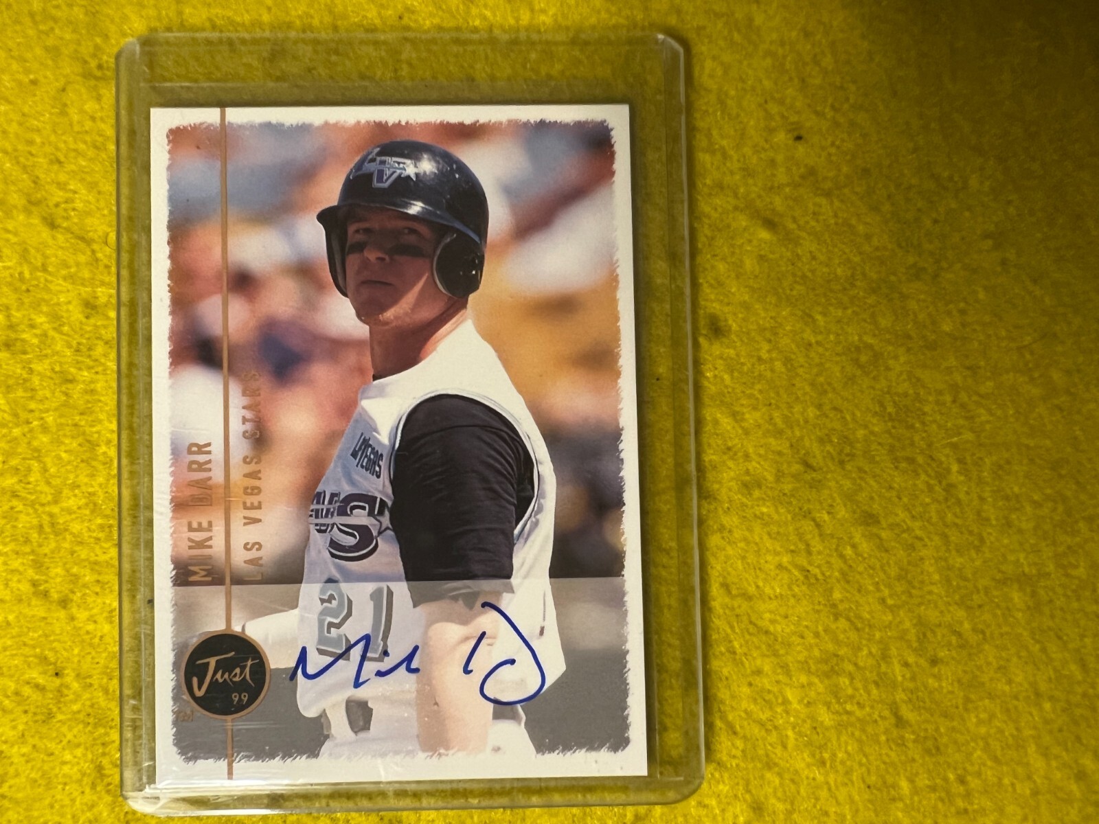 MIKE DARR 1999 Just 99 MEMORABILIA Base Autograph Rookie BASEBALL Card ...