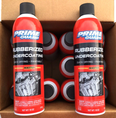 (2) Prime Premium Black Paintable Rubberized Undercoating, 18oz Spray ...