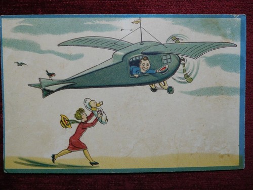 AIRPLANE - AIRCRAFT / COMIC ARTIST POSTCARD / 1930 | eBay