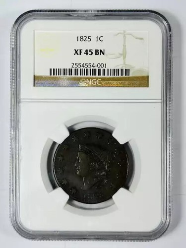 1825 P Large Cents Coronet Head NGC XF-45 BN | eBay