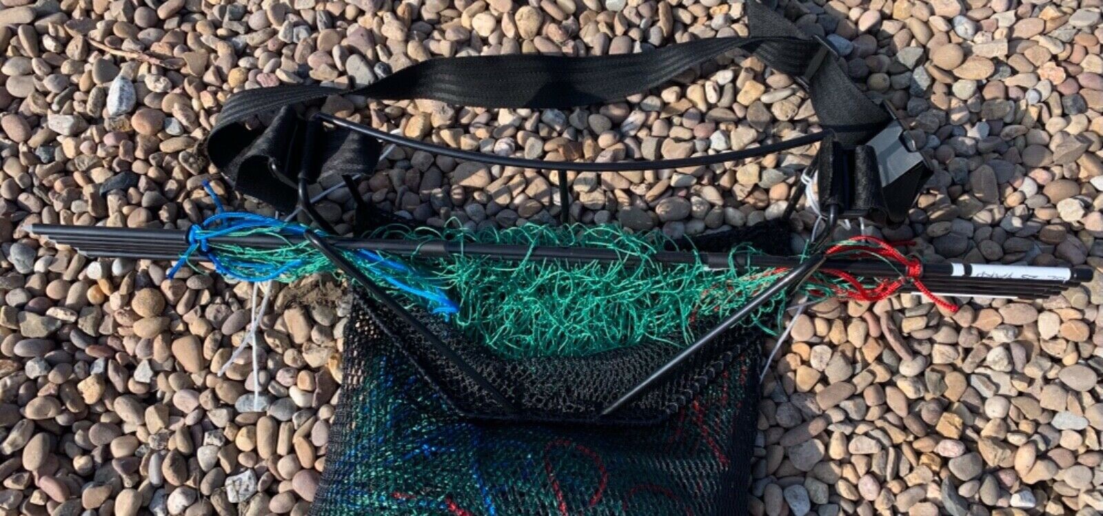 8z 25YRD HEAVY DUTY LONGNET COMPLETE BASKET SYSTEM RABBITING FERRETING ...