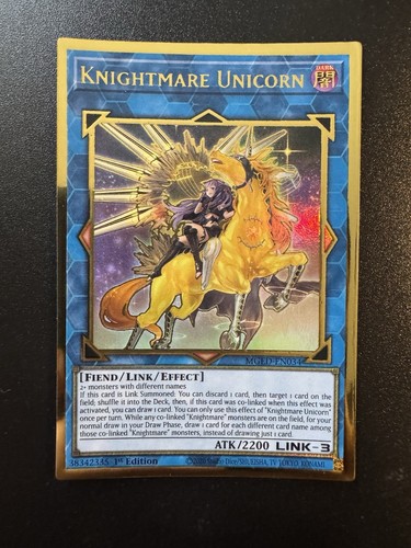 Yugioh Knightmare Unicorn MGED-EN034 Gold Rare Alt Art 1st Ed NM | eBay