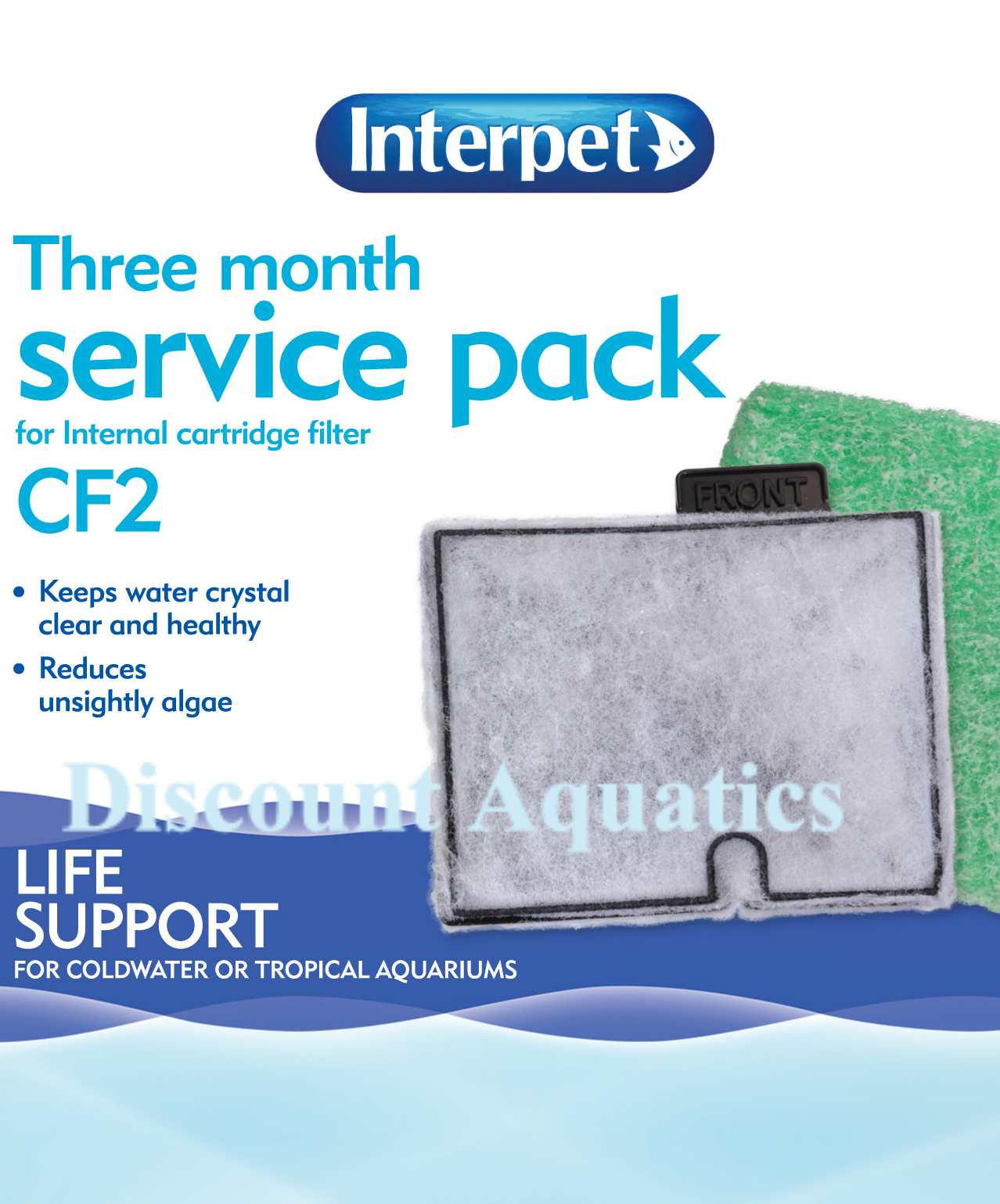INTERPET CARTRIDGE FILTER SERVICE PACK CF1 CF2 CF3 MEDIA KIT FISH TANK ...