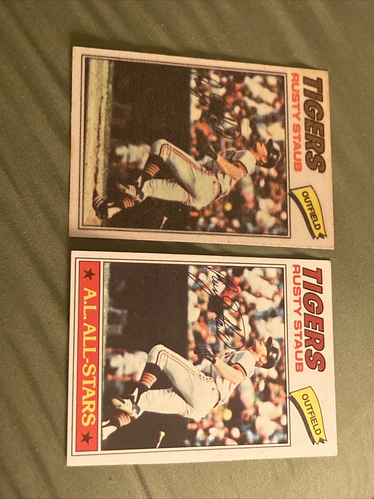 1977 Topps Cloth Sticker And Regular #46 Rusty Staub Detroit Tigers | eBay