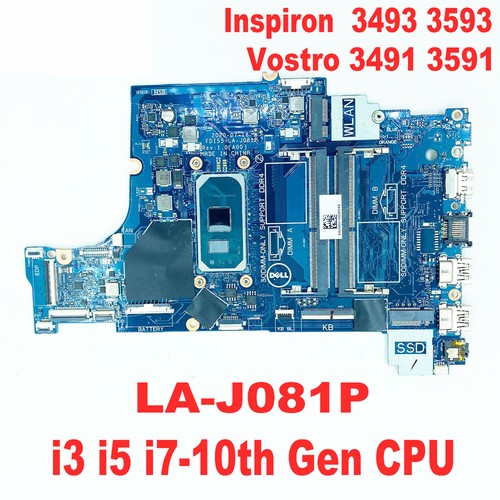 Motherboard For Dell Vostro 3401 3501 3491 Inspiron 3493 3593 3793 5593 ...