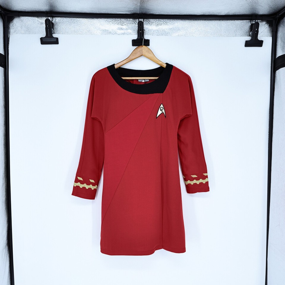 Cosplay TOS Female Duty Uniforms The Original Series Blue Gold Red ...