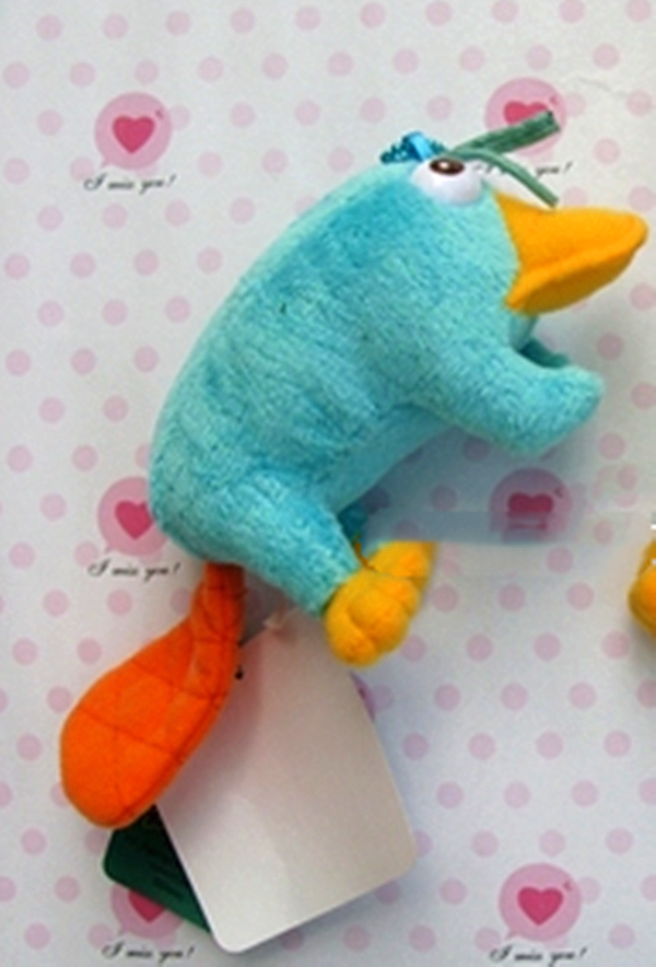 Disney Phineas and Ferb Plush Figure Perry the Platypus keychain 15cm ...
