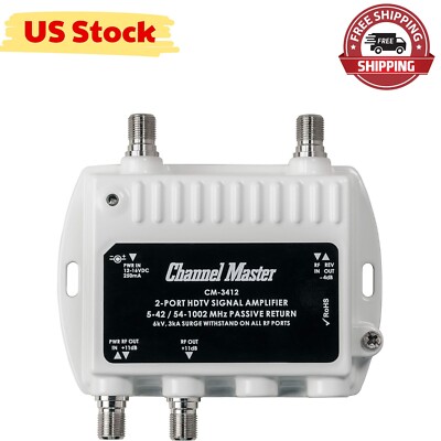 Ultra Mini 2 TV Antenna Amplifier, TV Antenna Signal Booster with 2 ...