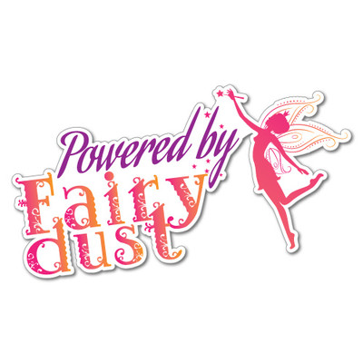 Powered By Fairy Dust Sticker Decal Stickers Pet Art Laptop #5102EN | eBay