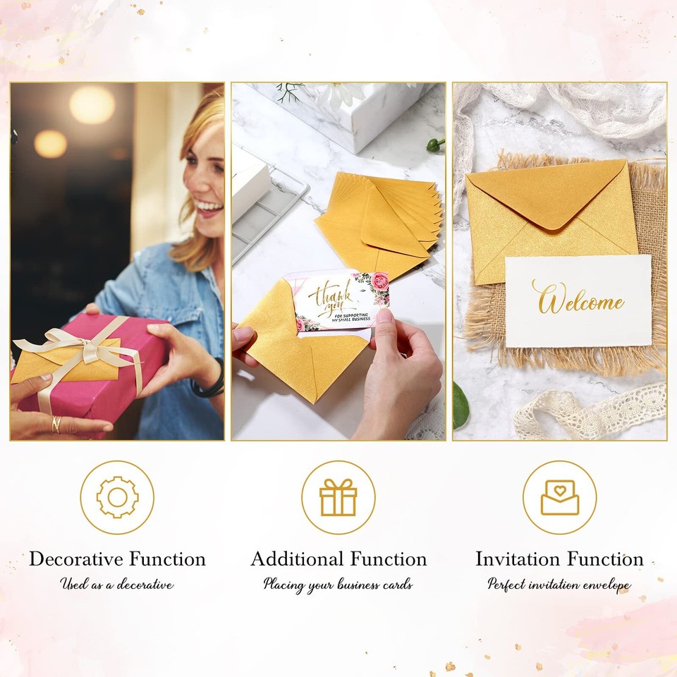 200 Count Mini Gift Card Envelopes Bulk Wedding Pocket Small Paper ...