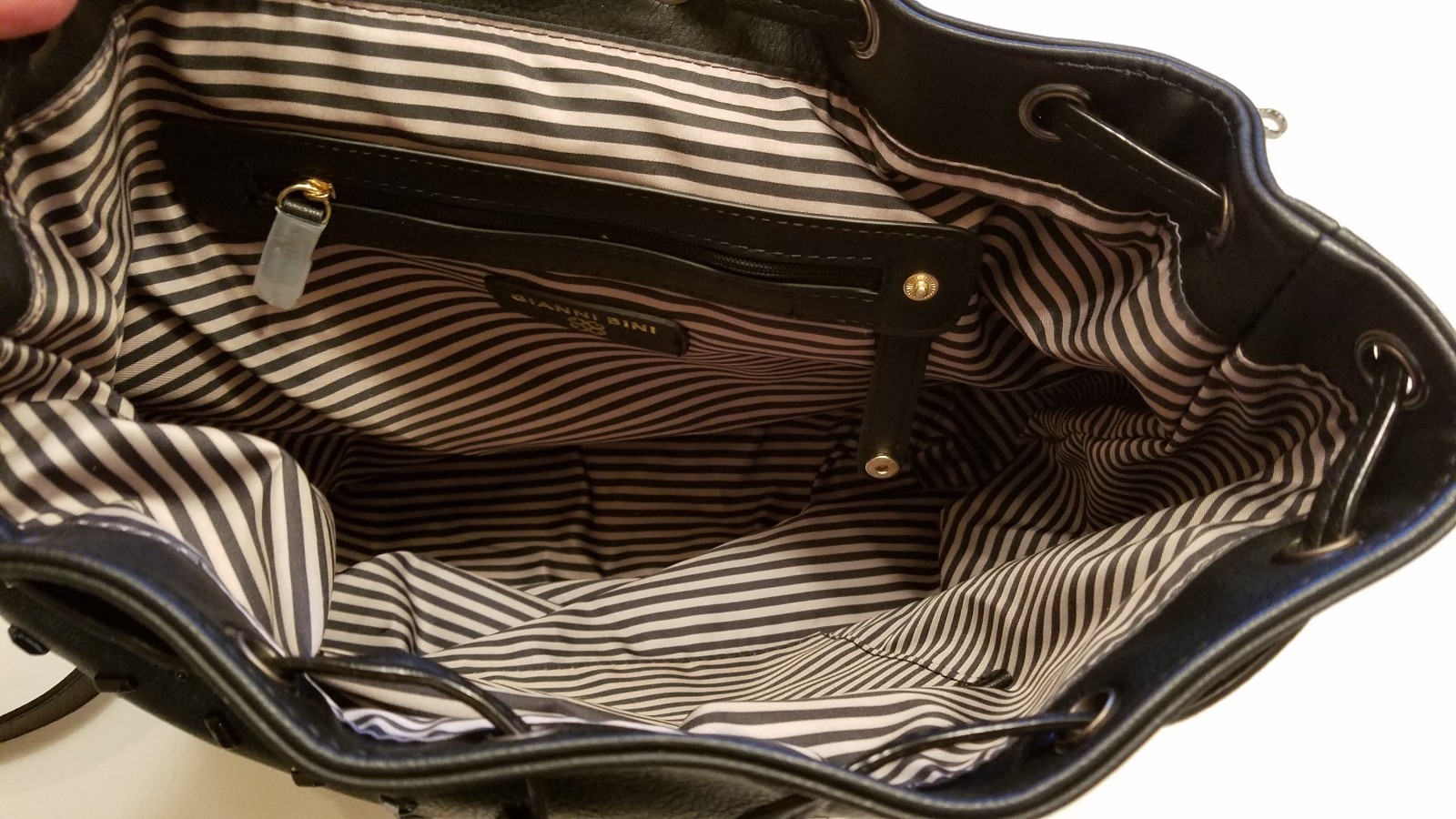 NEW Gianni Bini Black Studded Backpack Adjustable Removable Straps ...