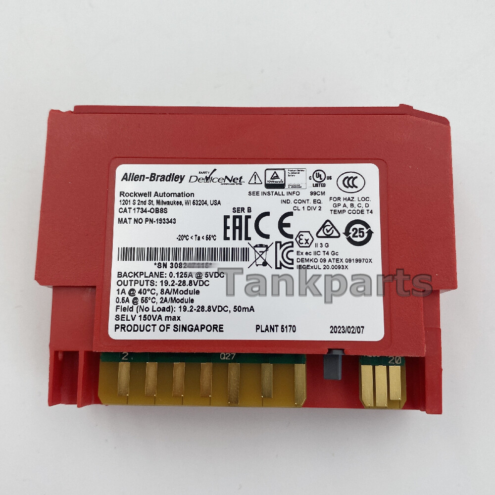 New Sealed AB 1734-OB8S Ser B 8 Channel Safety Sourcing Output Module ...