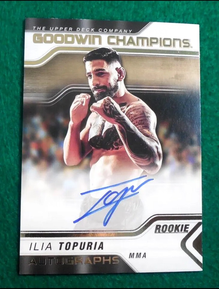 ILIA TOPURIA AUTOGRAPHED ROOKIE CARD MMA UFC UPPER DECK GOODWIN ...