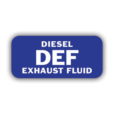 DEF Diesel Exhaust Fluid Sticker Decal - Weatherproof - warning notice ...