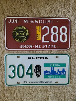 ALPCA Souvenir License Plates trade | eBay