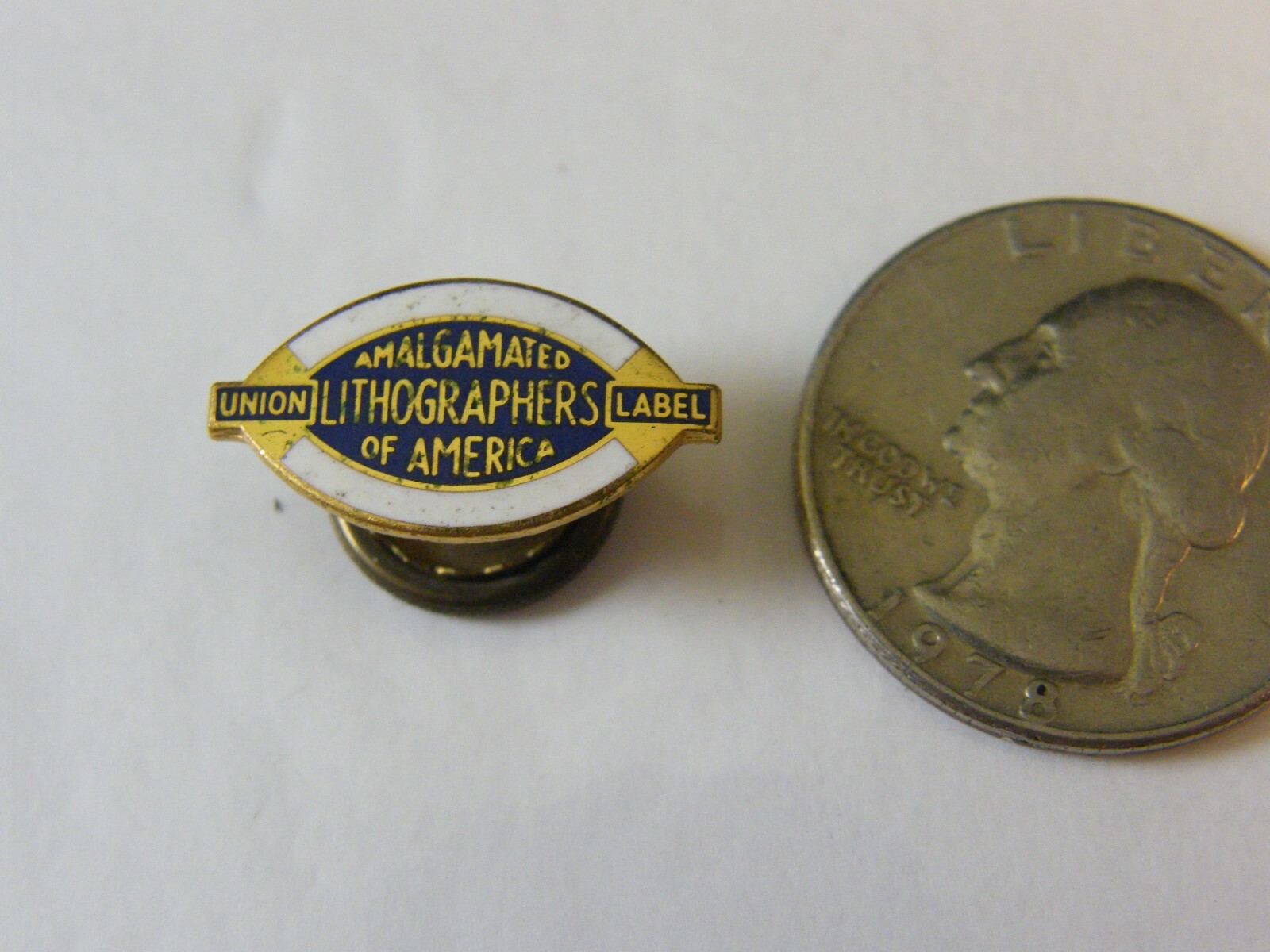AMALGATED LITHOGRAPHERS OF AMERICA UNION LABEL PIN | eBay