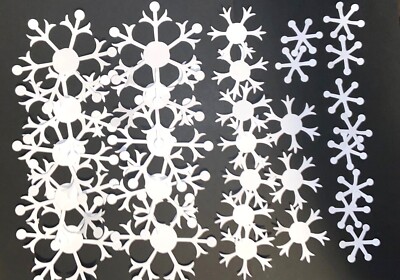 30 SNOW FLURRY cardstock paper die cut embellishments snowflakes | eBay
