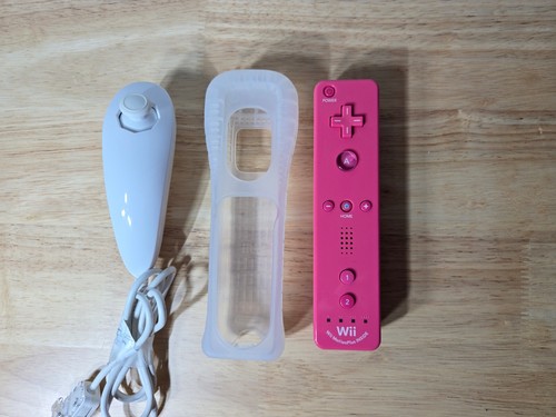 Official Wii Remote PINK Nintendo Motion Plus, Clear Sleeve Wii ...