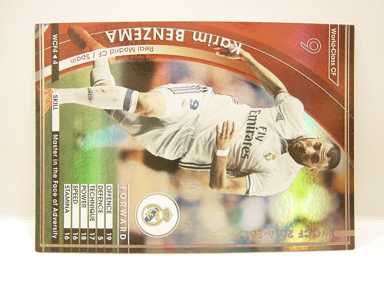 Panini WCCF 2016-17 WCF Karim Benzema 1987 France No.9 Real Madrid ...