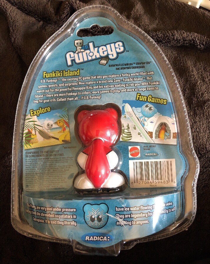 Mattel Radica U.B. Funkeys Funkiki Island Figure - Very Rare - Red ...