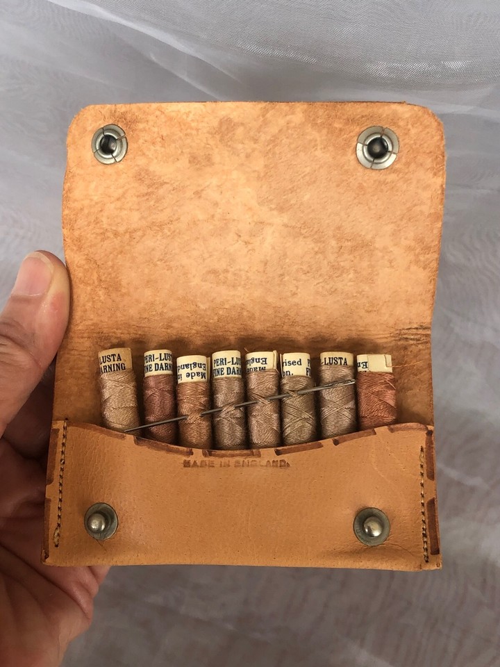 VINTAGE Sewing Kit Peri Lusta Darning Mending Thread Stocking Repair ...