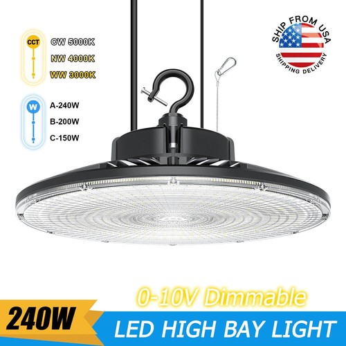 240W Warehouse LED High Bay Area Lighting Fixture 3000K 4000K 5000K ...