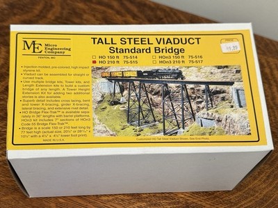 Micro Engineering 75-515 Tall Steel Viaduct Standard Bridge 210 Ft HO ...