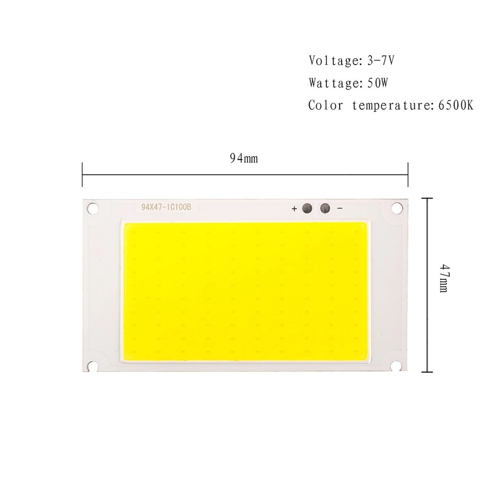 Led Light Source Ultra Bright 50w Dc 3v 3.7v Cob Chip on Board Cool ...