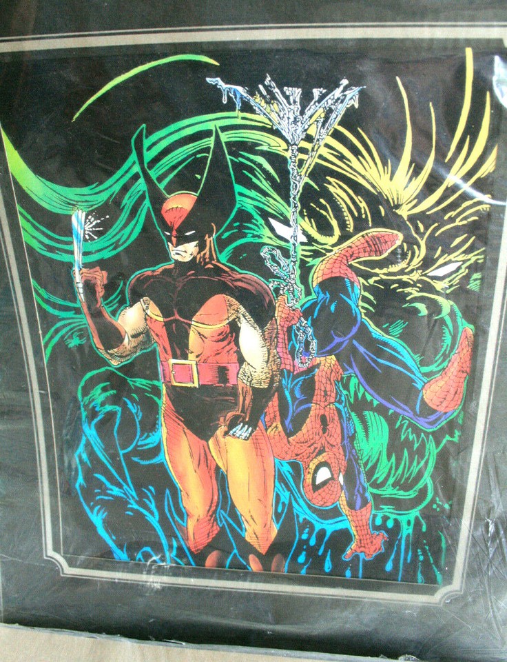Wolverine Spiderman Marvel Framed Print 1991 Comic Images NEW original ...