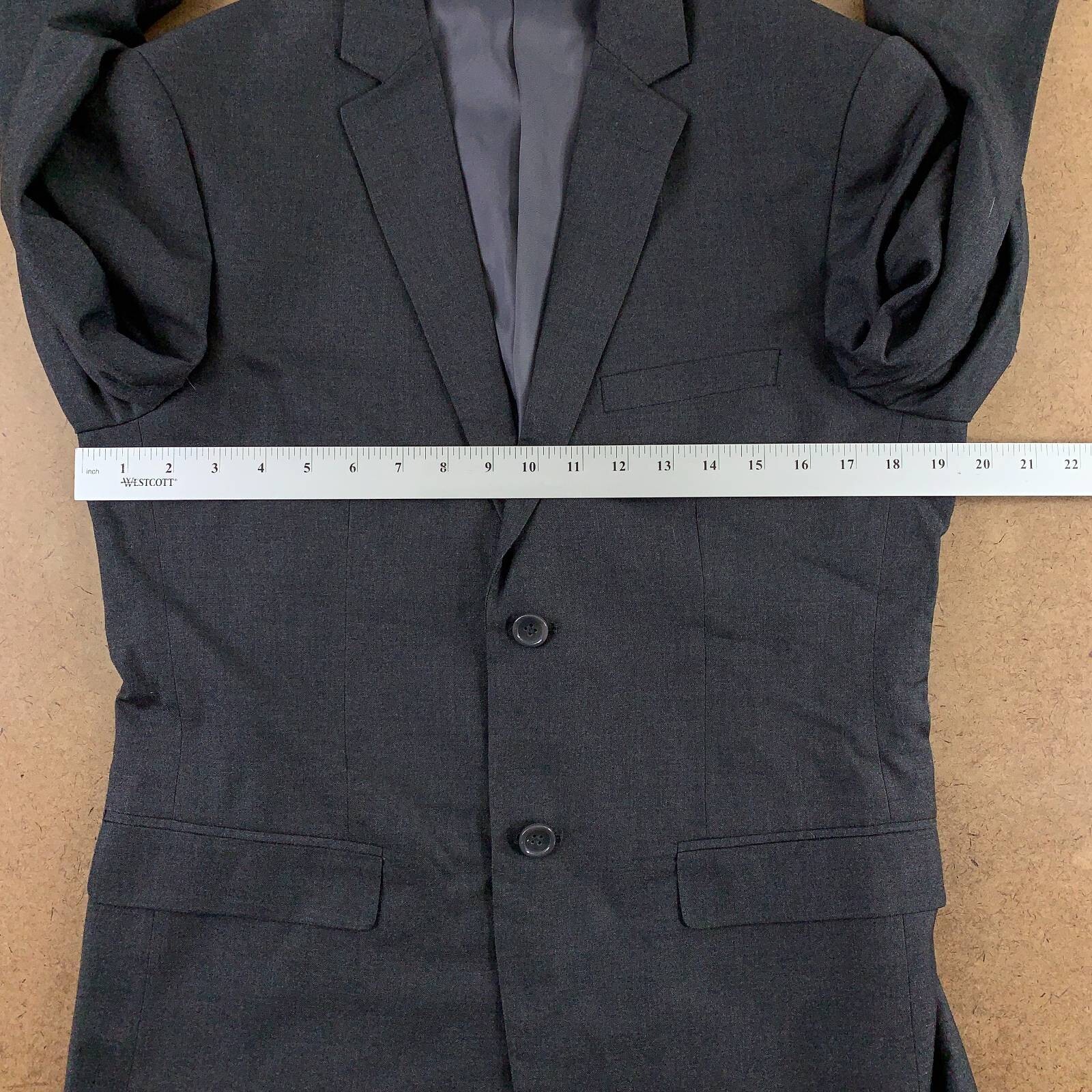 Archie Rowe Mens Two Button Suit Jacket Gray Lined Notch Single ...