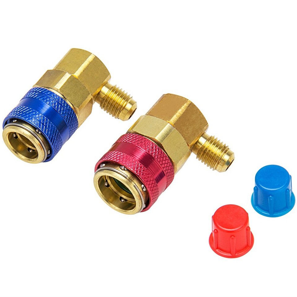 2 AC Quick Connector Adapter ACME Coupler Auto A/C Manifold Gauge Low ...
