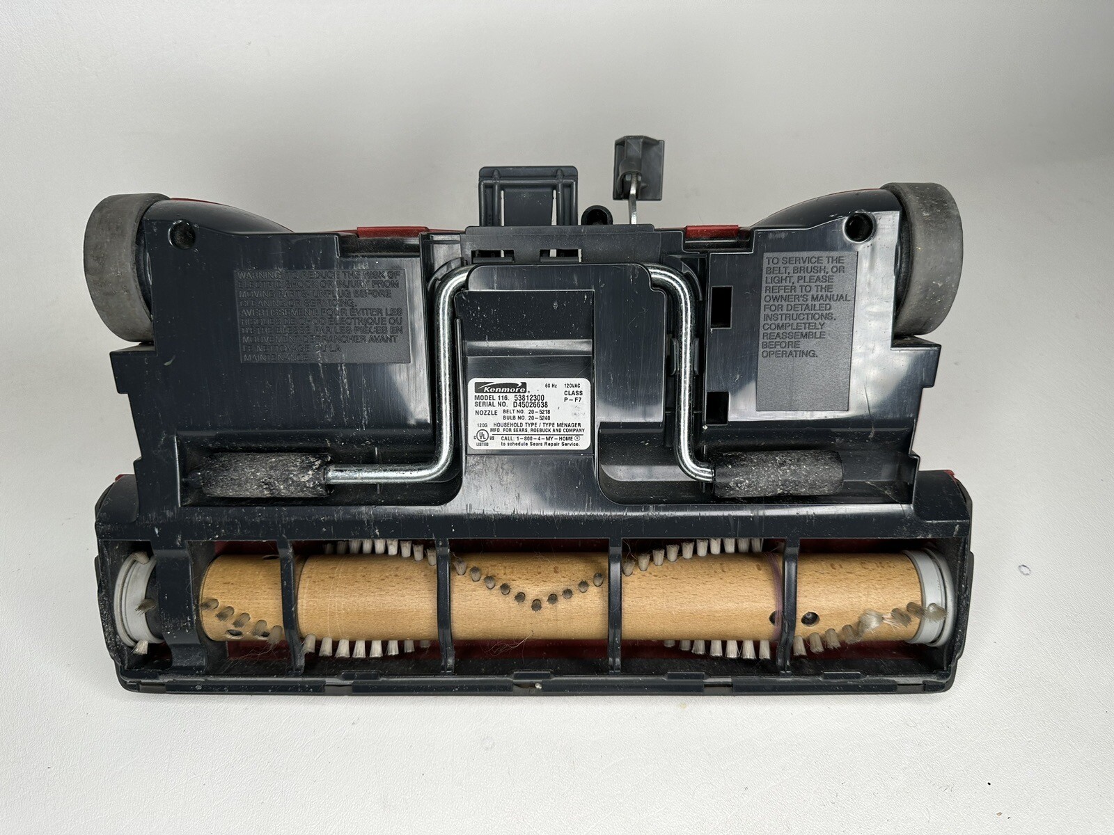 Kenmore 116 HEPA Power Head Brush Nozzle Whisper Belt 12 Amp Red | eBay