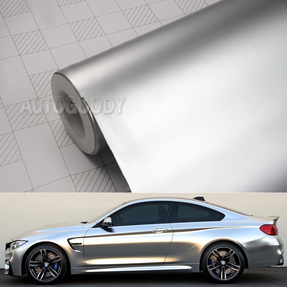 Premium Satin Matte Chrome Metallic Vinyl Film Wrap Sticker Air Bubble ...
