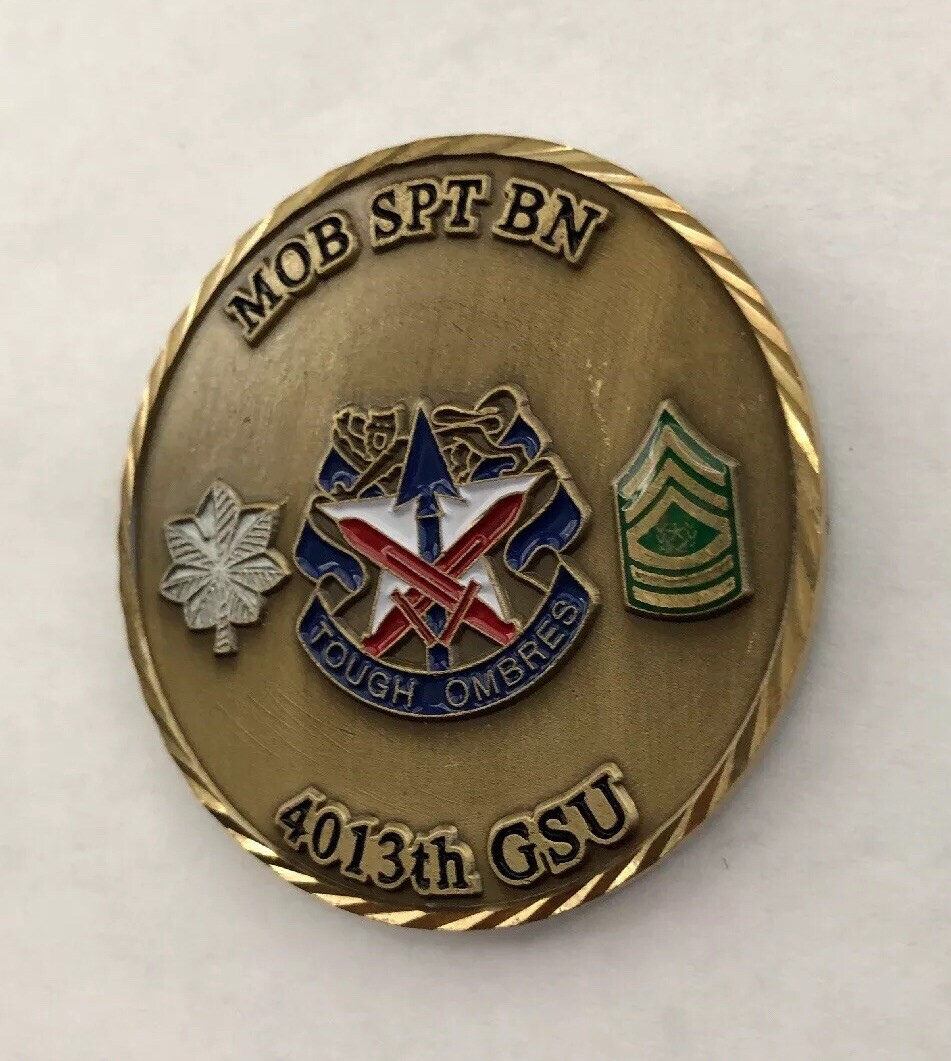 MOB Support Battalion, 4013th Garrison Support Unit Command Coin E7 | eBay