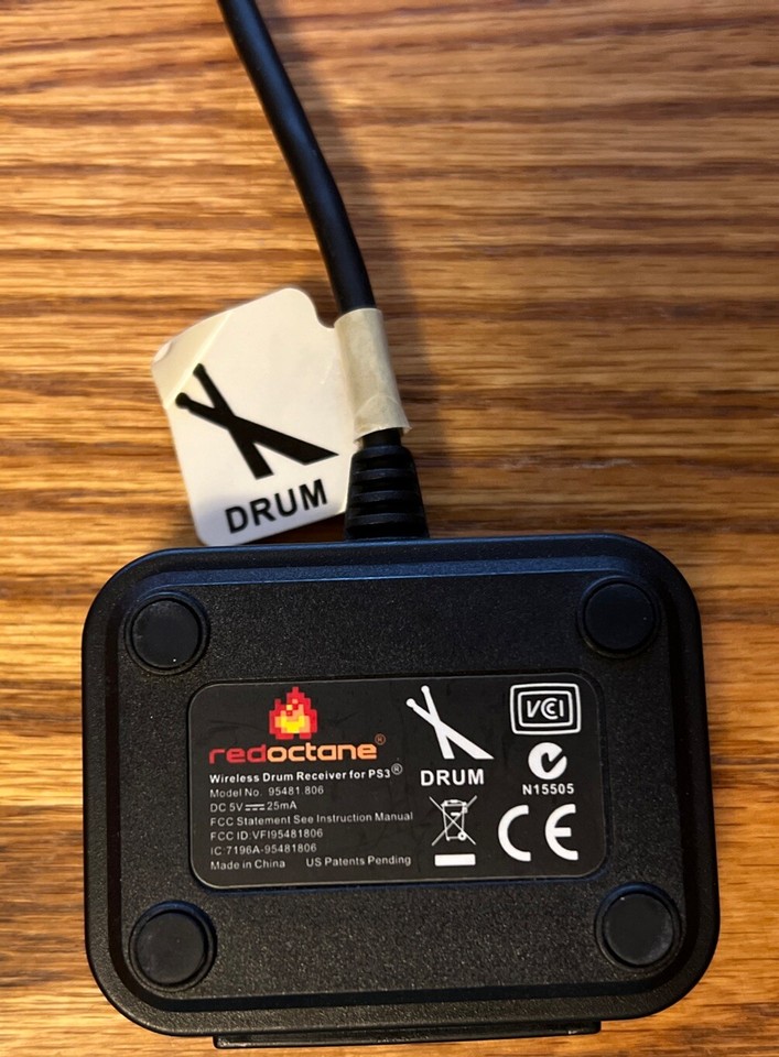 PS3 RedOctane Guitar Hero Drums Dongle Receiver 95481.806 Playstation ...