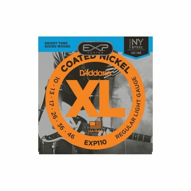 D'Addario Exp Coated Electric Guitar Strings 3 Sets EXP110 10-46 ...
