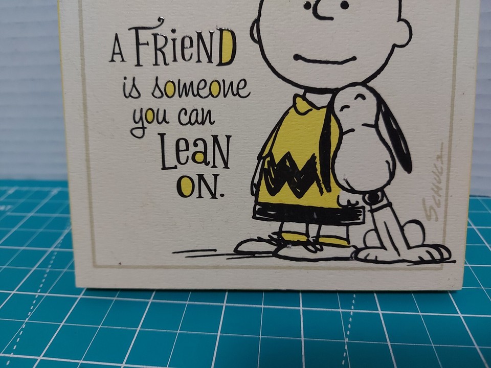 Hallmark Peanuts Charlie Brown Wall/Desk Decor A friend Is Someone you ...