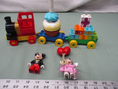 Lego Duplo Set 10547 Birthday Parade Train Disney Minnie cupcake cake ...