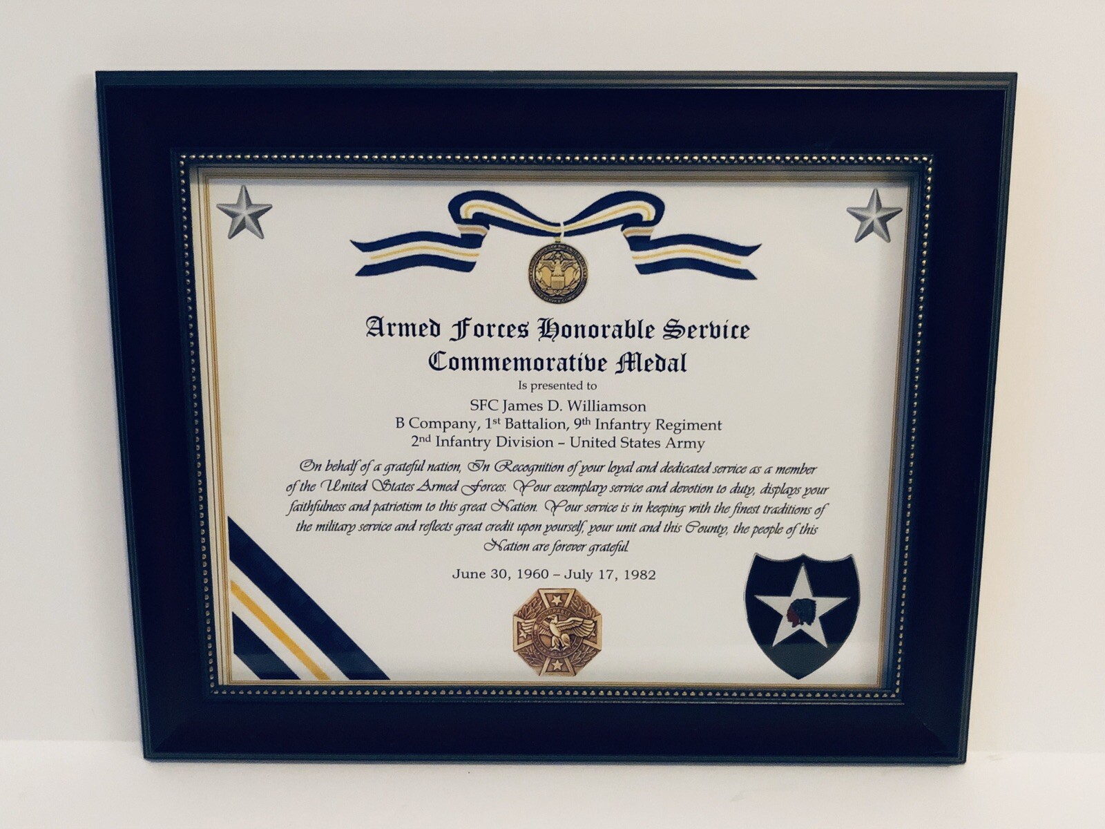 Military Commemorative~ Armed Forces Honorable Service Commemorative ...