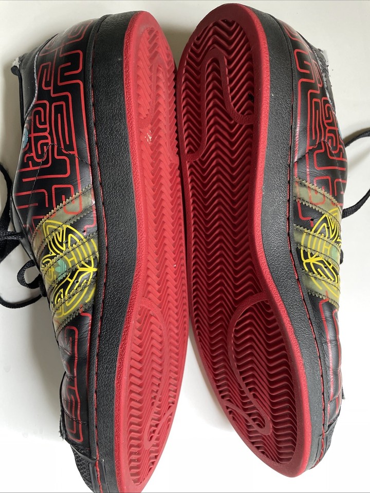 Adidas RARE Superstar OG Limited Edition Pac Man Shoes Size 14 Used ...