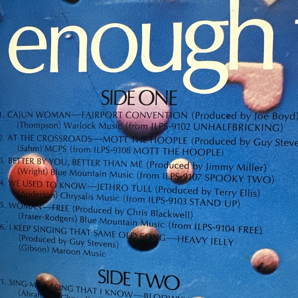 NICE ENOUGH TO EAT (1969 LP) 1ST UK NICK DRAKE, FREE, KING CRIMSON ...