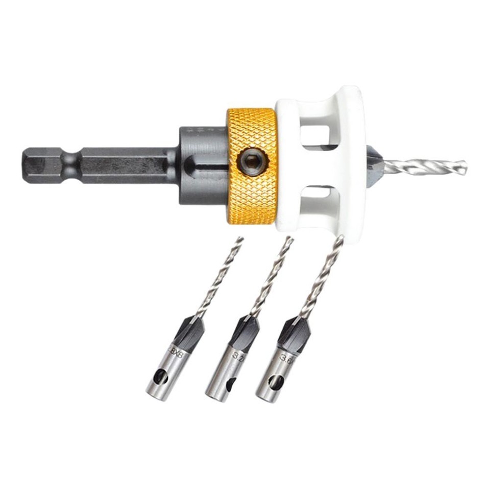 Countersinking Bit Pack of 4 Adjustable Tools for Accurate Wood Drilling | eBay UK