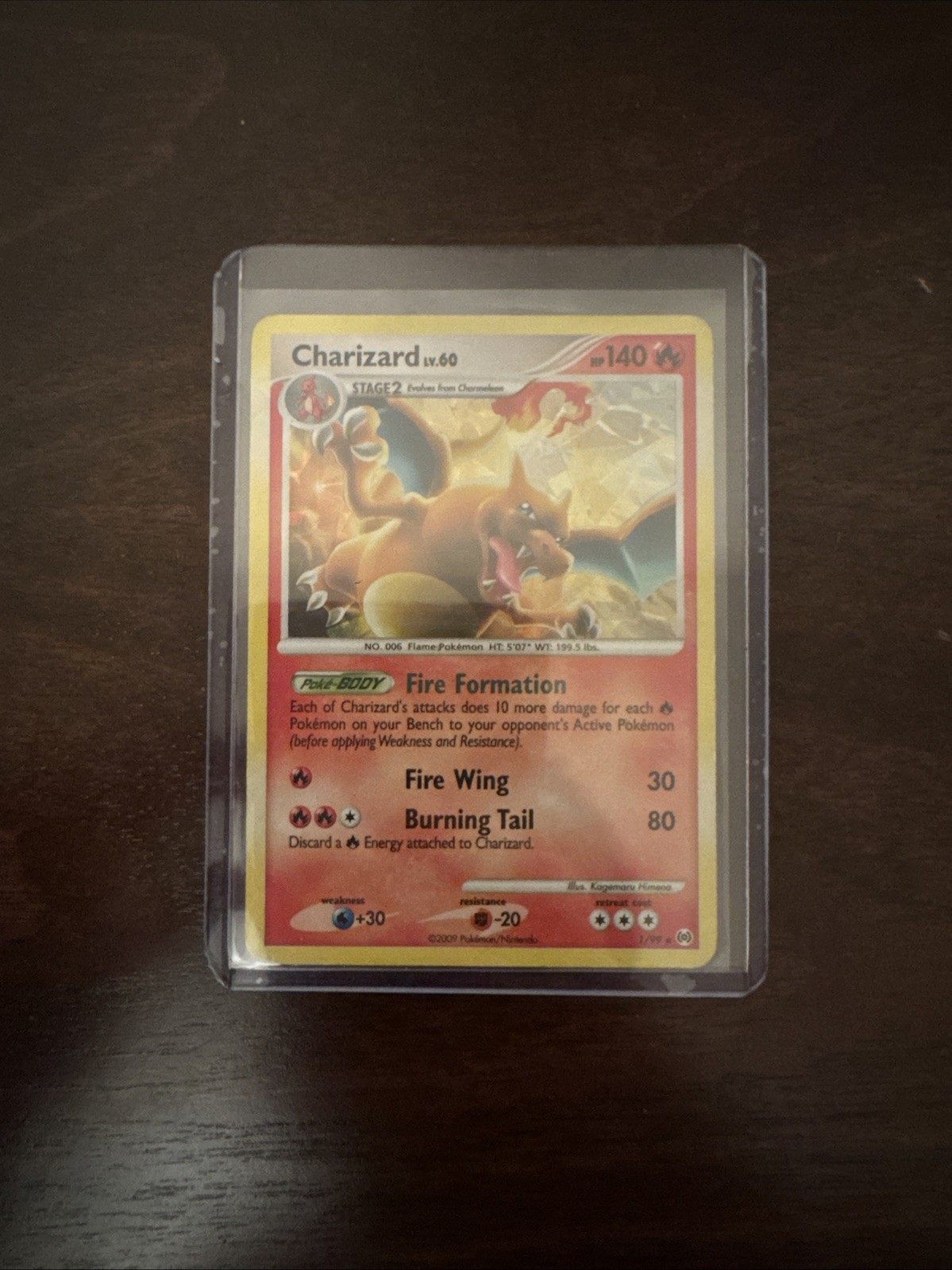 Pokémon TCG Charizard Lv60. Platinum Arceus 1/99 Cracked Ice Holo RARE ...