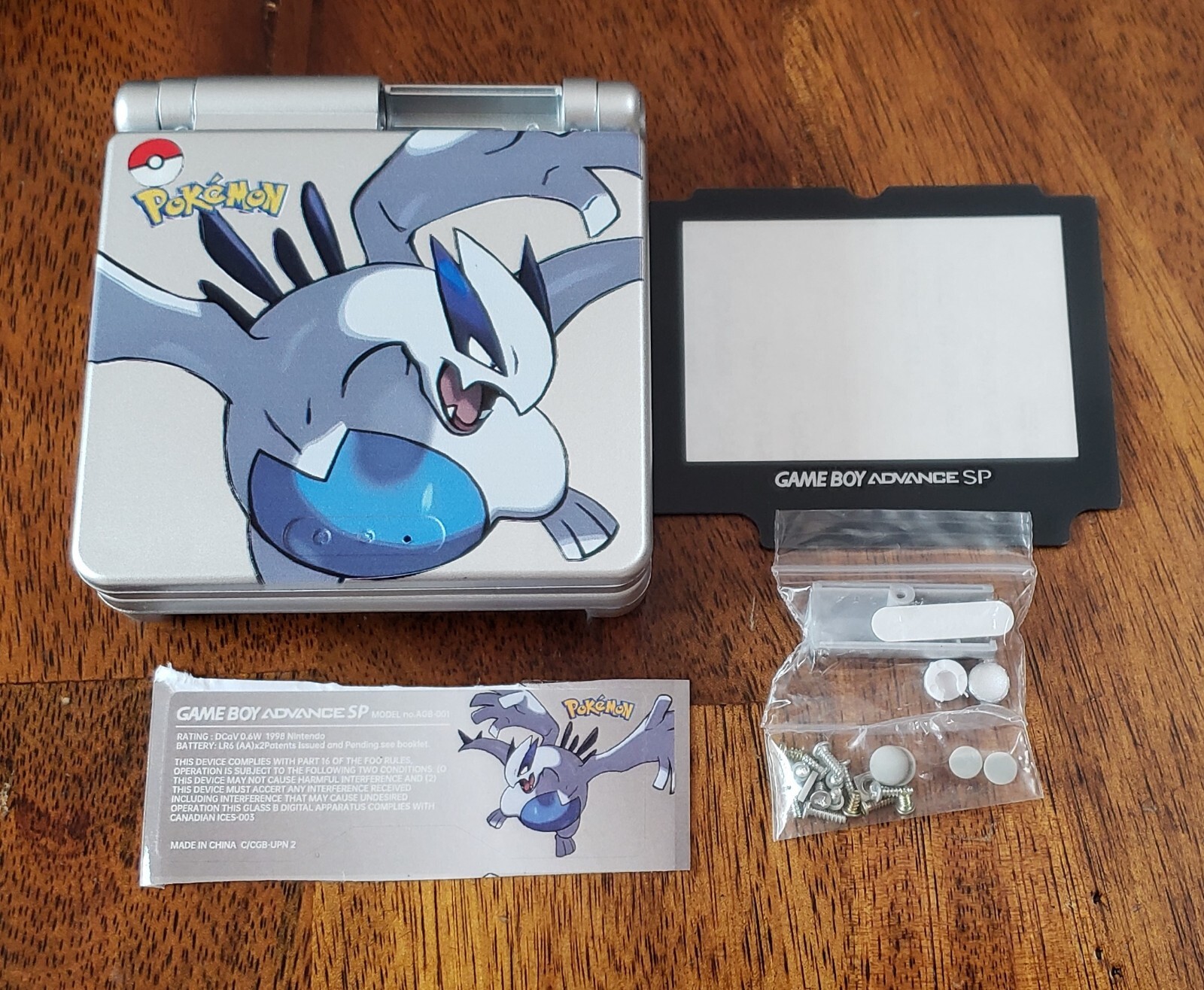 Gameboy Advance SP Shells – Pokemon Themed Rayquaza Gengar Mewtwo Lugia ...