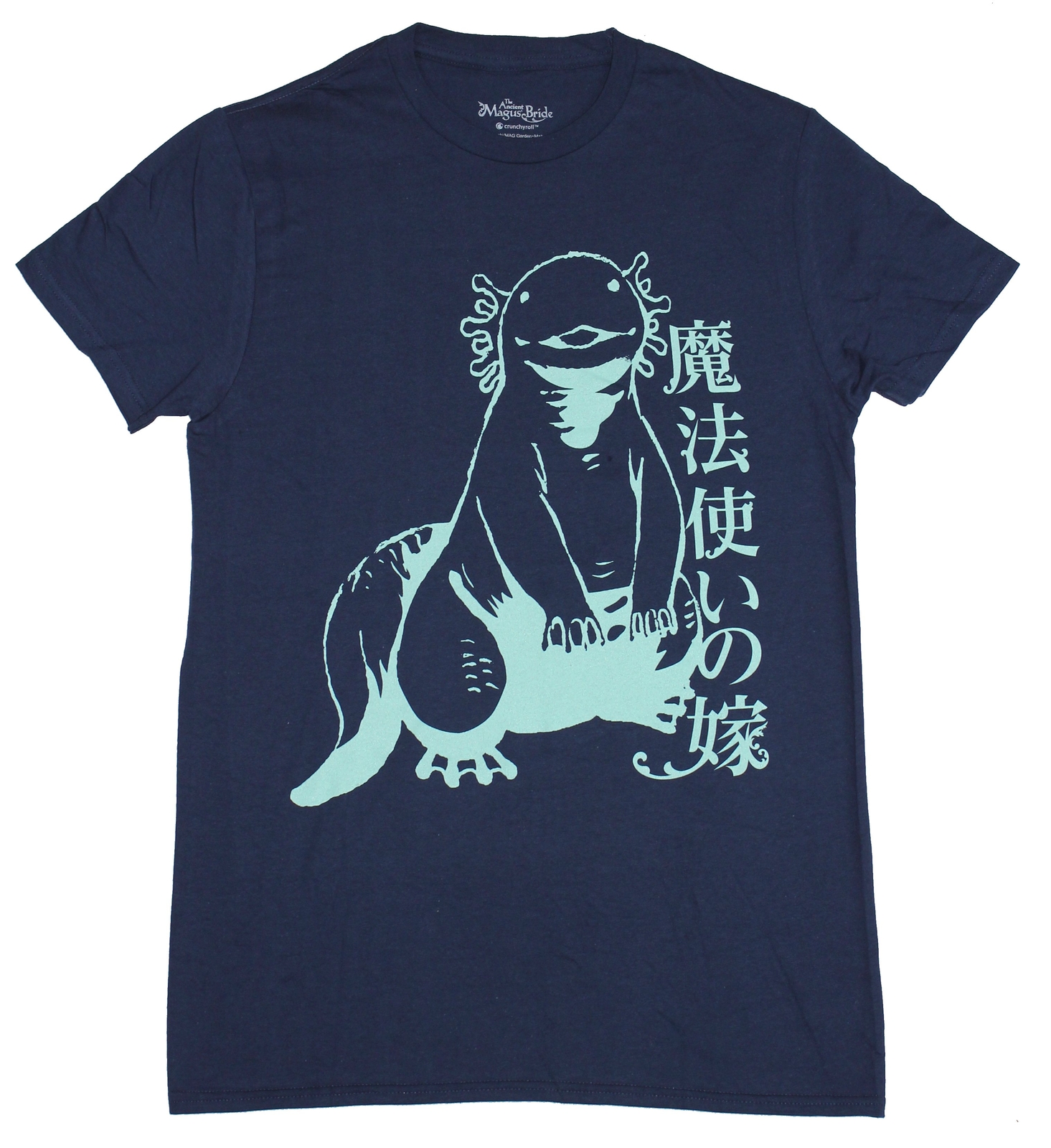 The Ancient Magus Bride Mens T-Shirt - Axoloti Lizard Next To Japanese ...