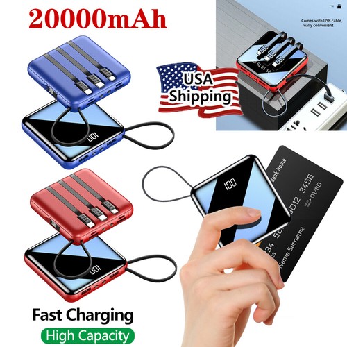 New Power Bank 20000mAh USB LED Portable External Battery Backup ...