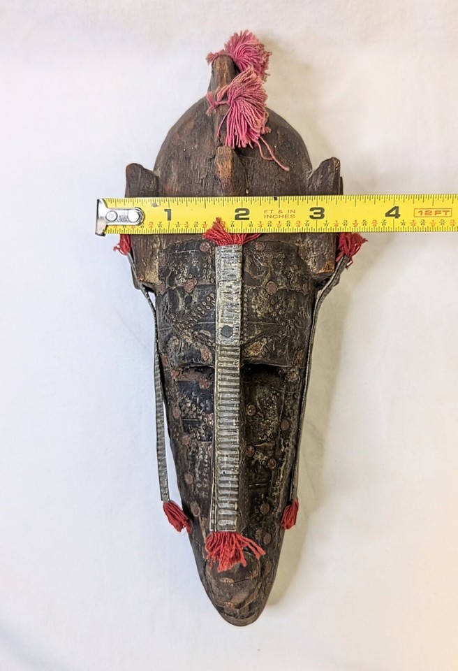 Hand Carved Hammered Tin Mask Vintage African Tribal Mande People ...