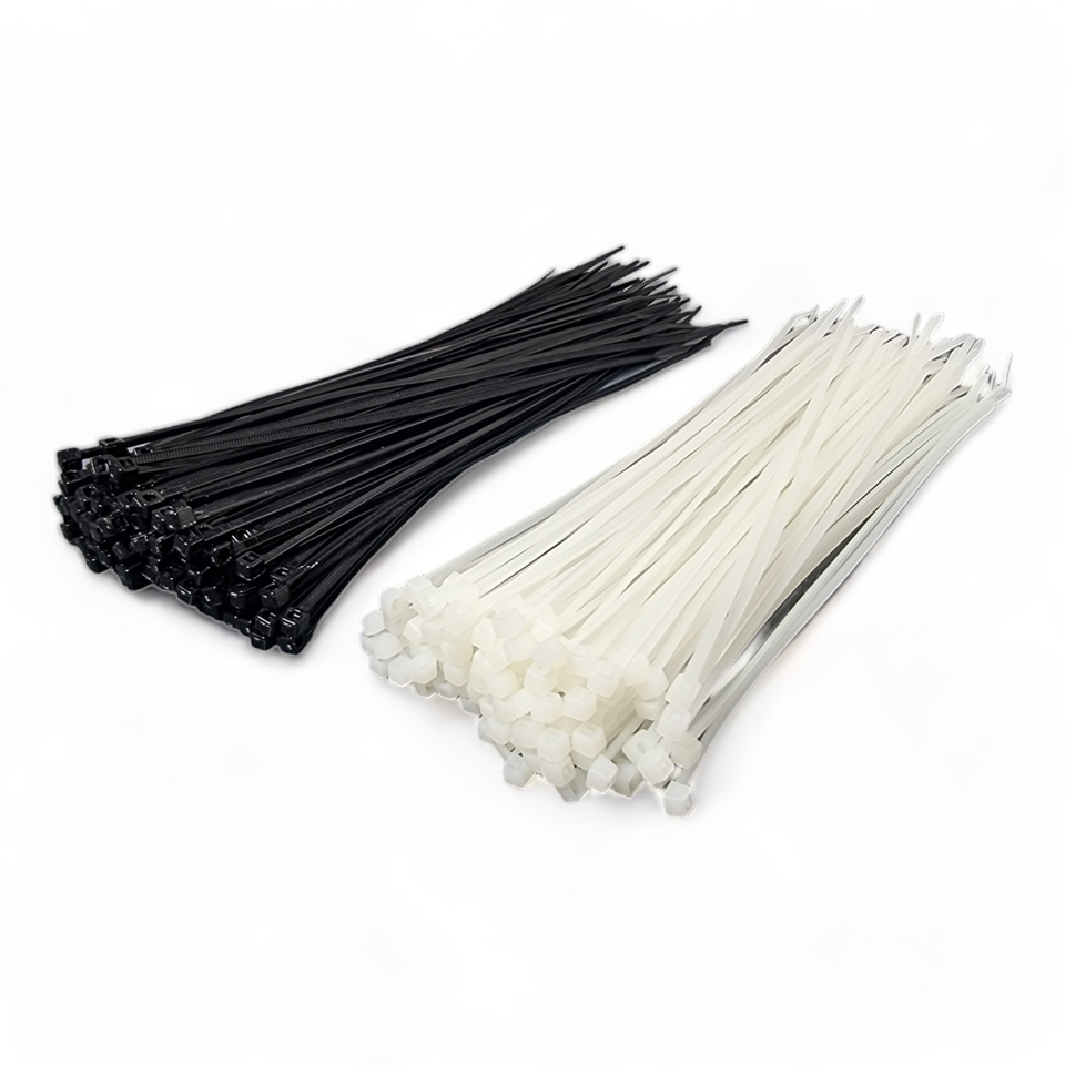 BLACK & WHITE CABLE TIES ZIP TIES LONG SHORT SMALL THICK THIN LONG ...