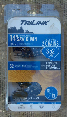 Trilink Saw Chain 14" S52 .043 item# 14352X2TLW / 2 Chain Value Pack | eBay